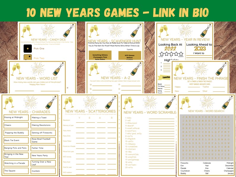 Spelling Game Hogmanay Party Games New Years Word List Game Canva ...