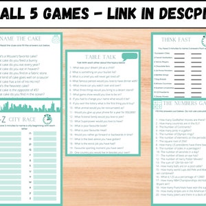 Think Fast Trivia Printable Game Knowledge Quiz Adult Party - Etsy UK