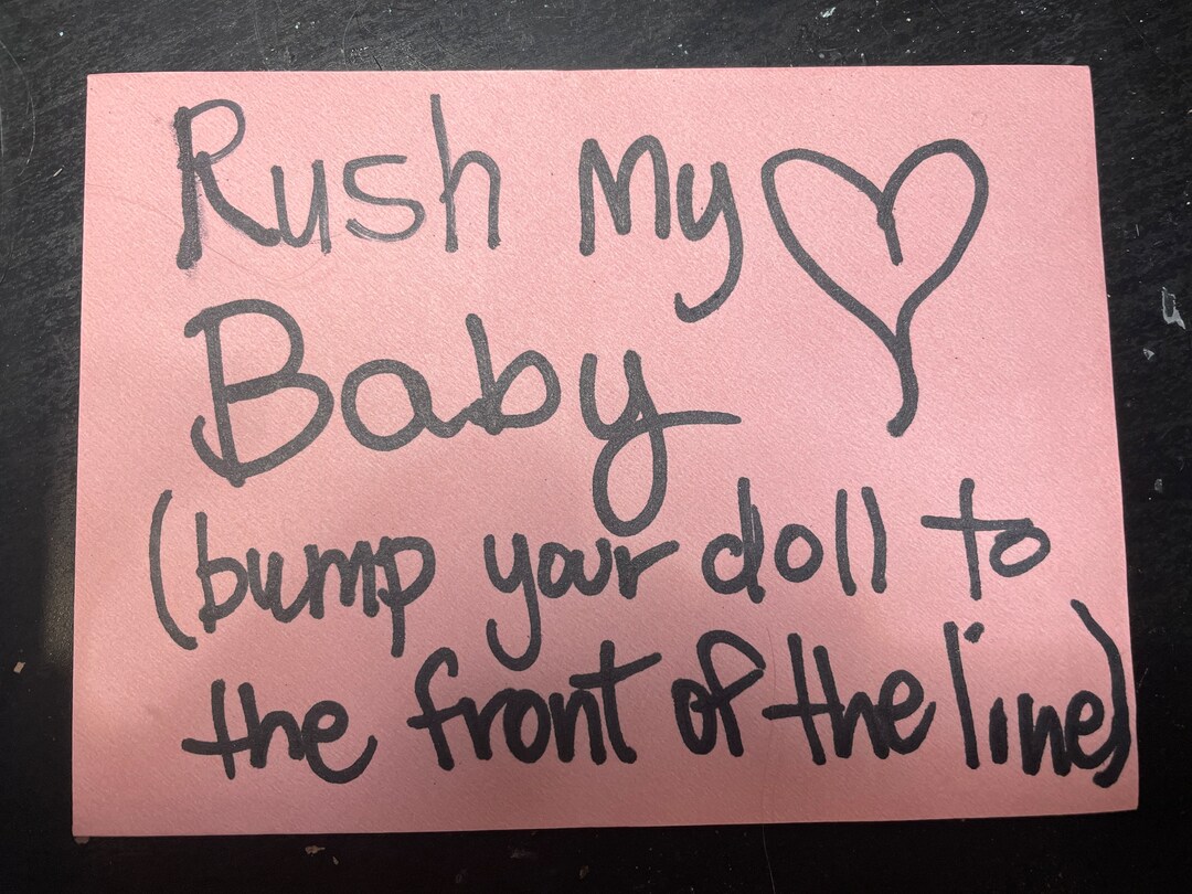 Emergency Only. Bump up Your Order to the Front of the Rush Line ...