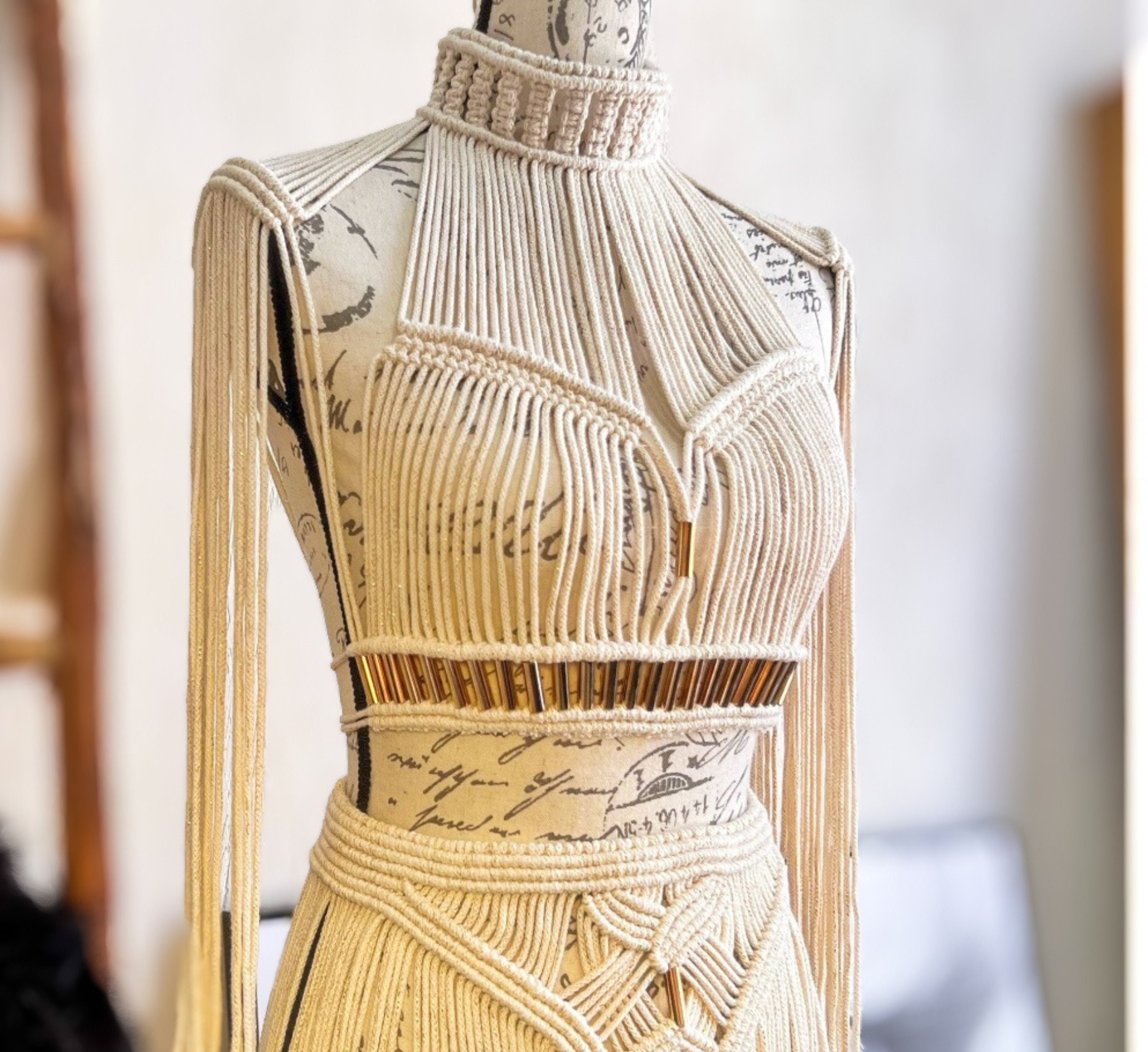 Macrame Festival Set ,burning Man Women Outfits ,macrame Beach Cover up ...