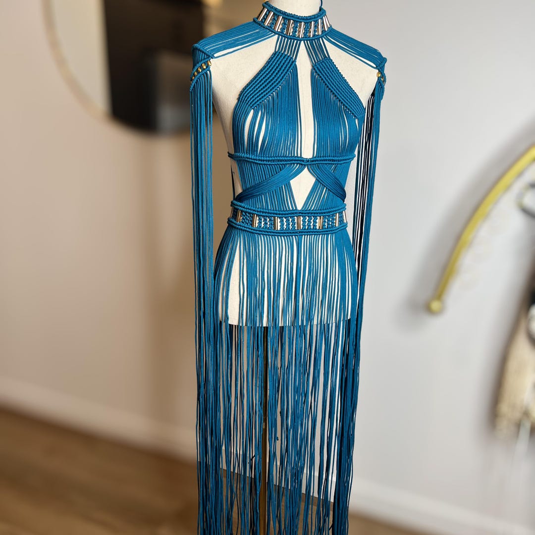 Handmade Macrame Cover up for Women ,macrame Dress,costume Festival ...