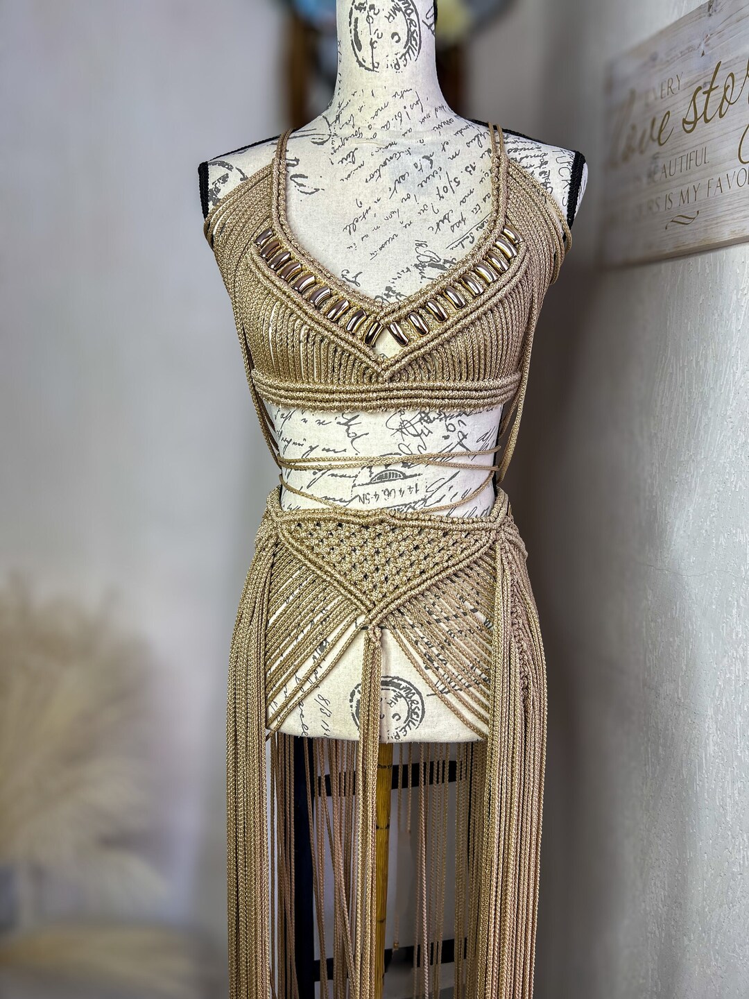 Handmade Macrame Set for Festivals festival Clothing Women - Etsy