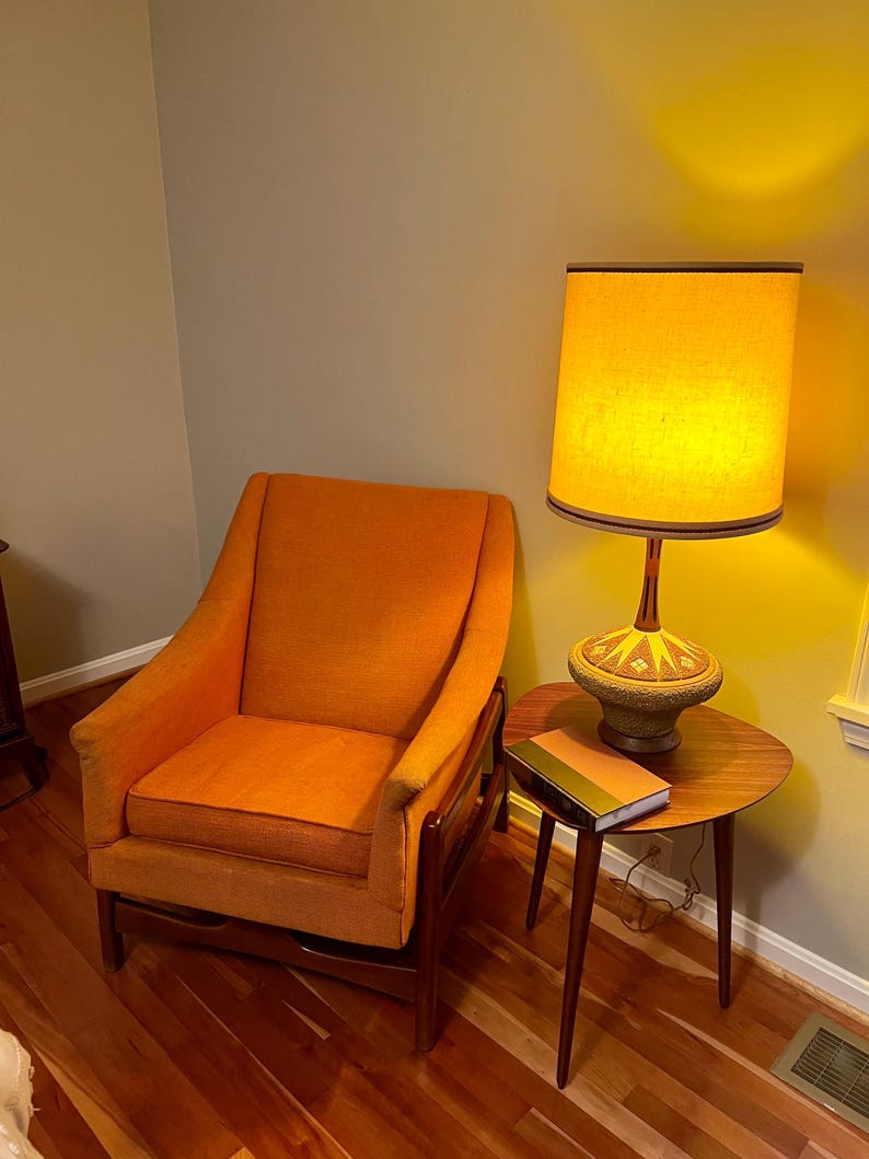 Vintage MCM Mid Century Atomic Table Lamp - Etsy