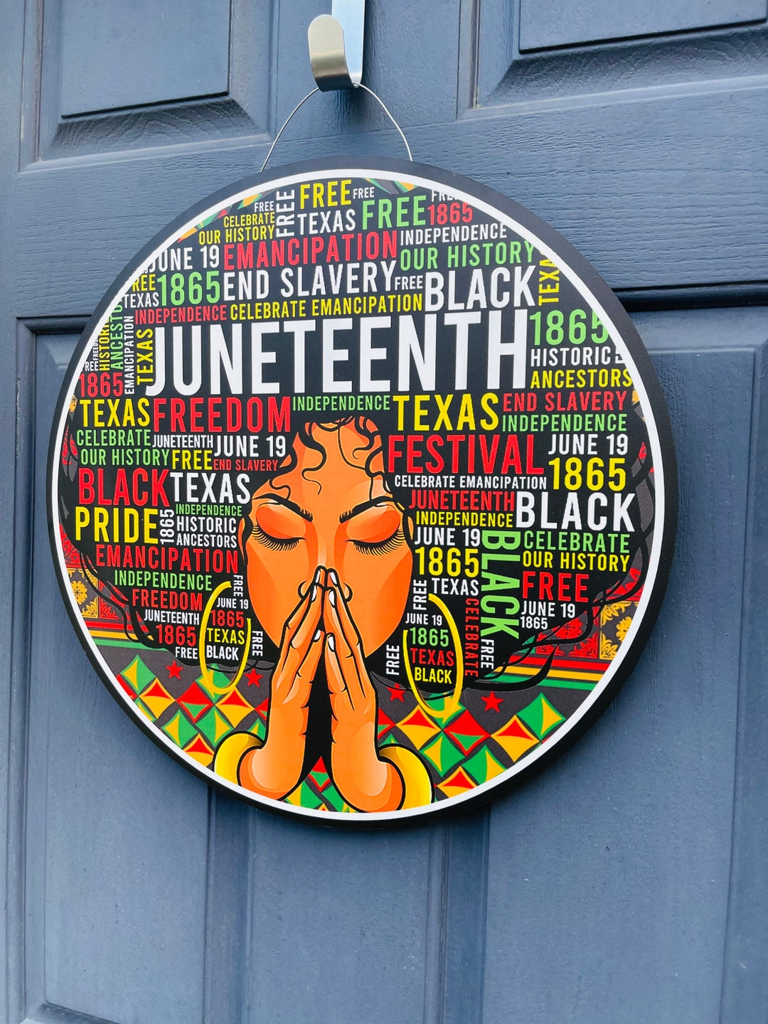 Celebrate Emancipation, Juneteenth Door Hanger, Emancipation ...