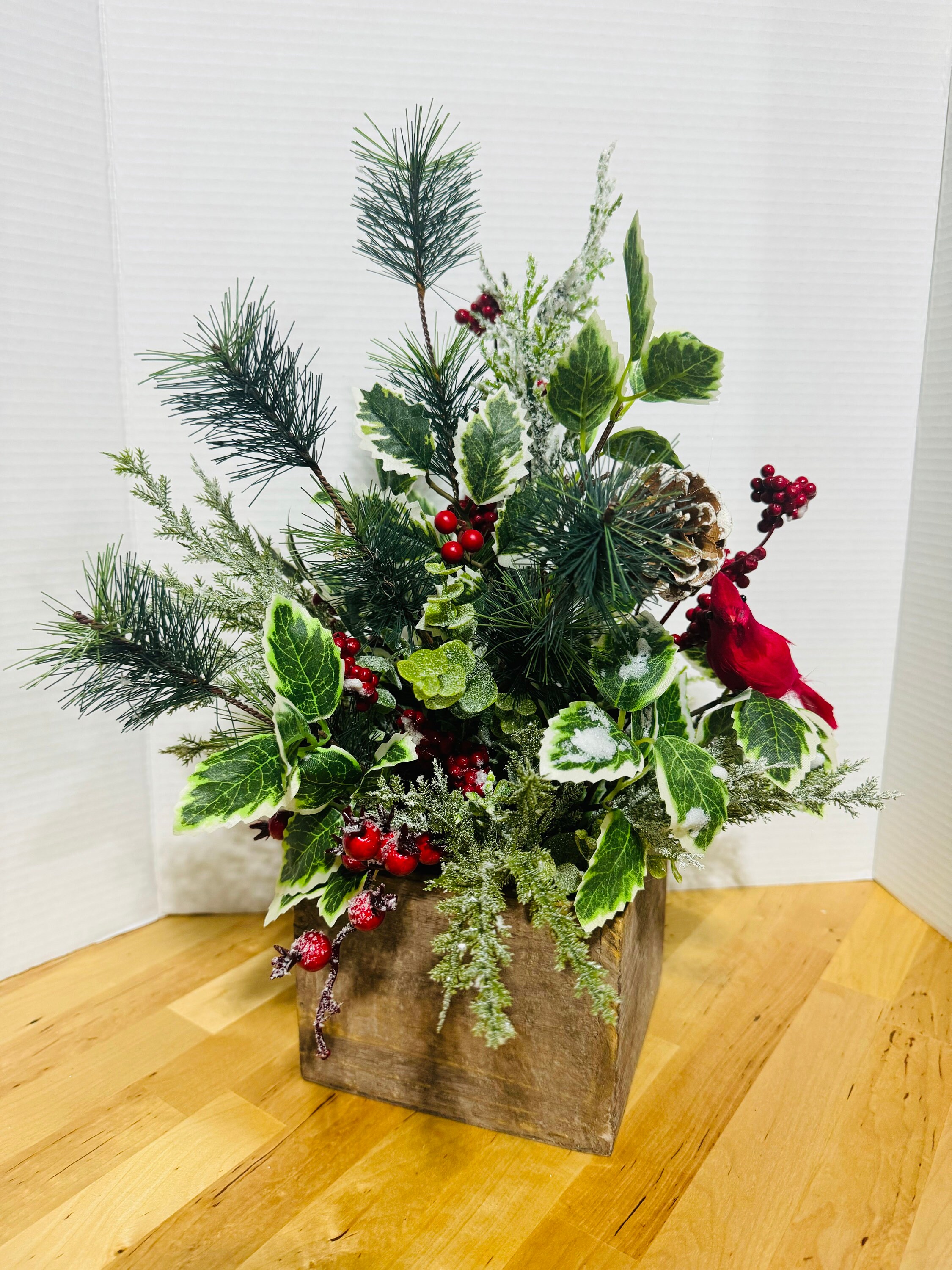 Winter Centerpiece, Cardinal Centerpiece, Christmas Centerpiece ...