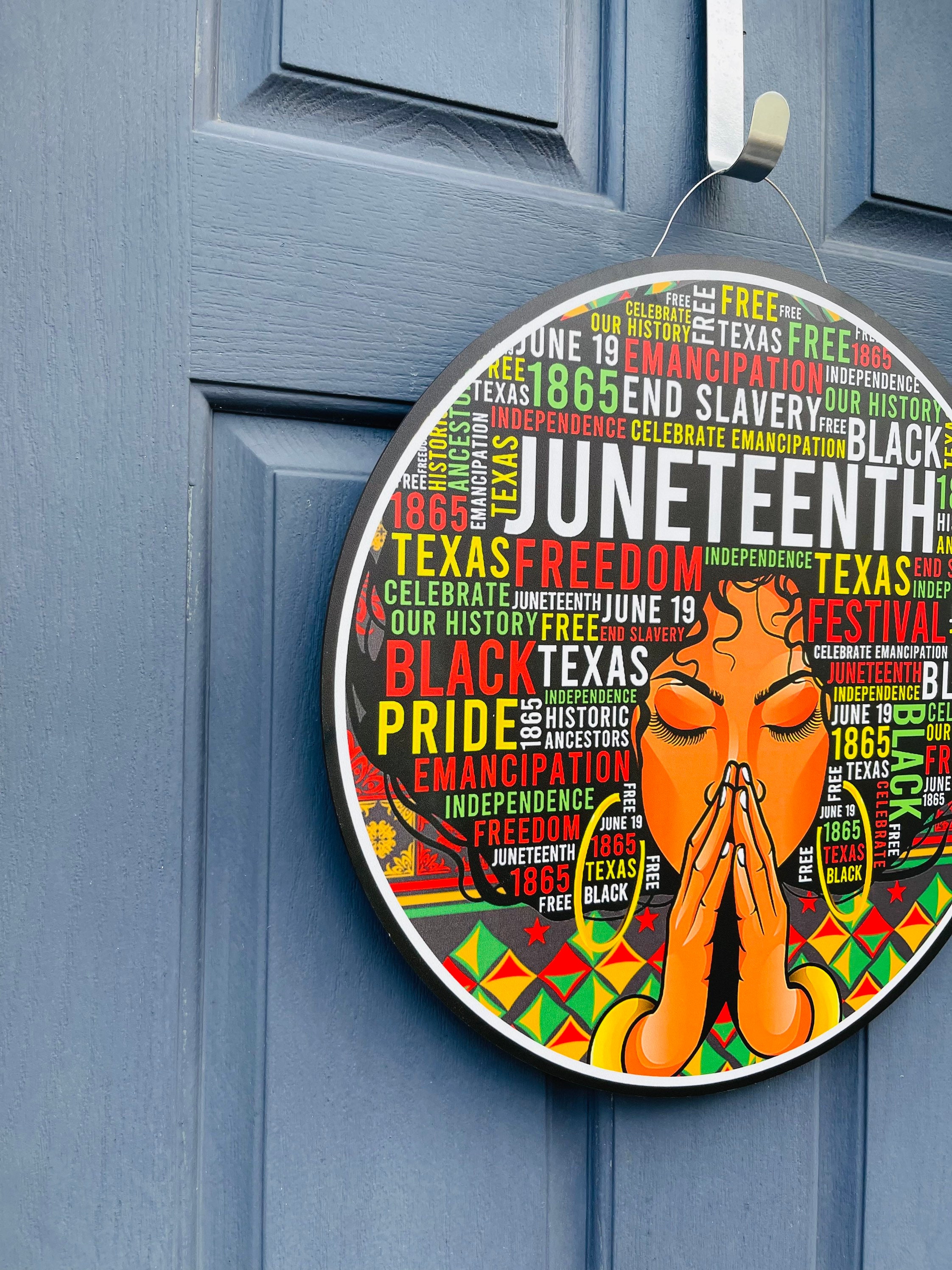 Celebrate Emancipation, Juneteenth Door Hanger, Emancipation ...