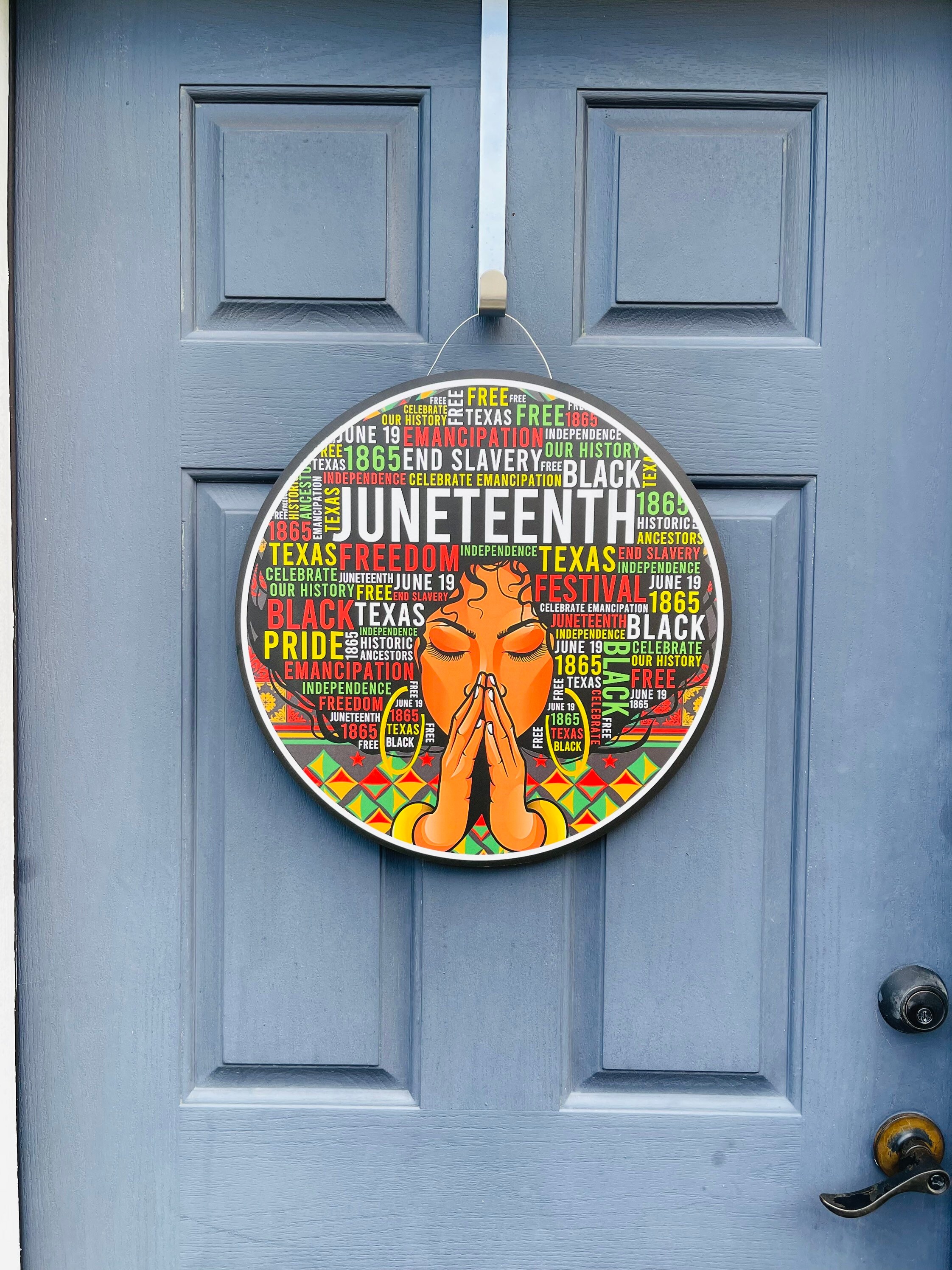 Celebrate Emancipation, Juneteenth Door Hanger, Emancipation ...