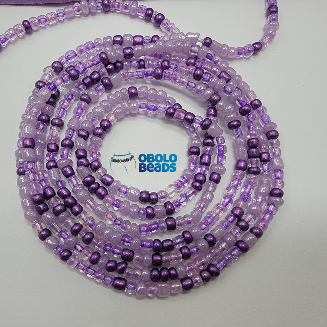 Purple Belly Beads, Waist Beads for Weight Loss - Etsy
