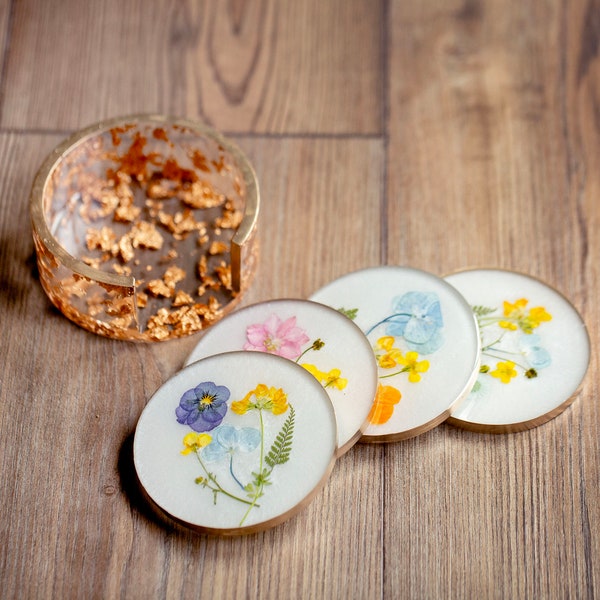 Resin Flower Coaster - Etsy