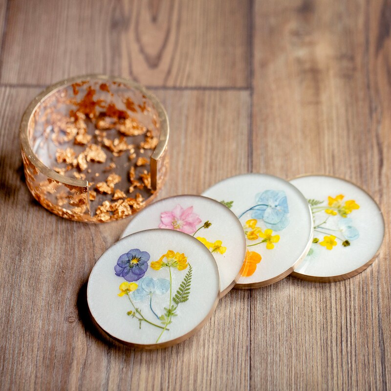 Resin Flower Coaster - Etsy