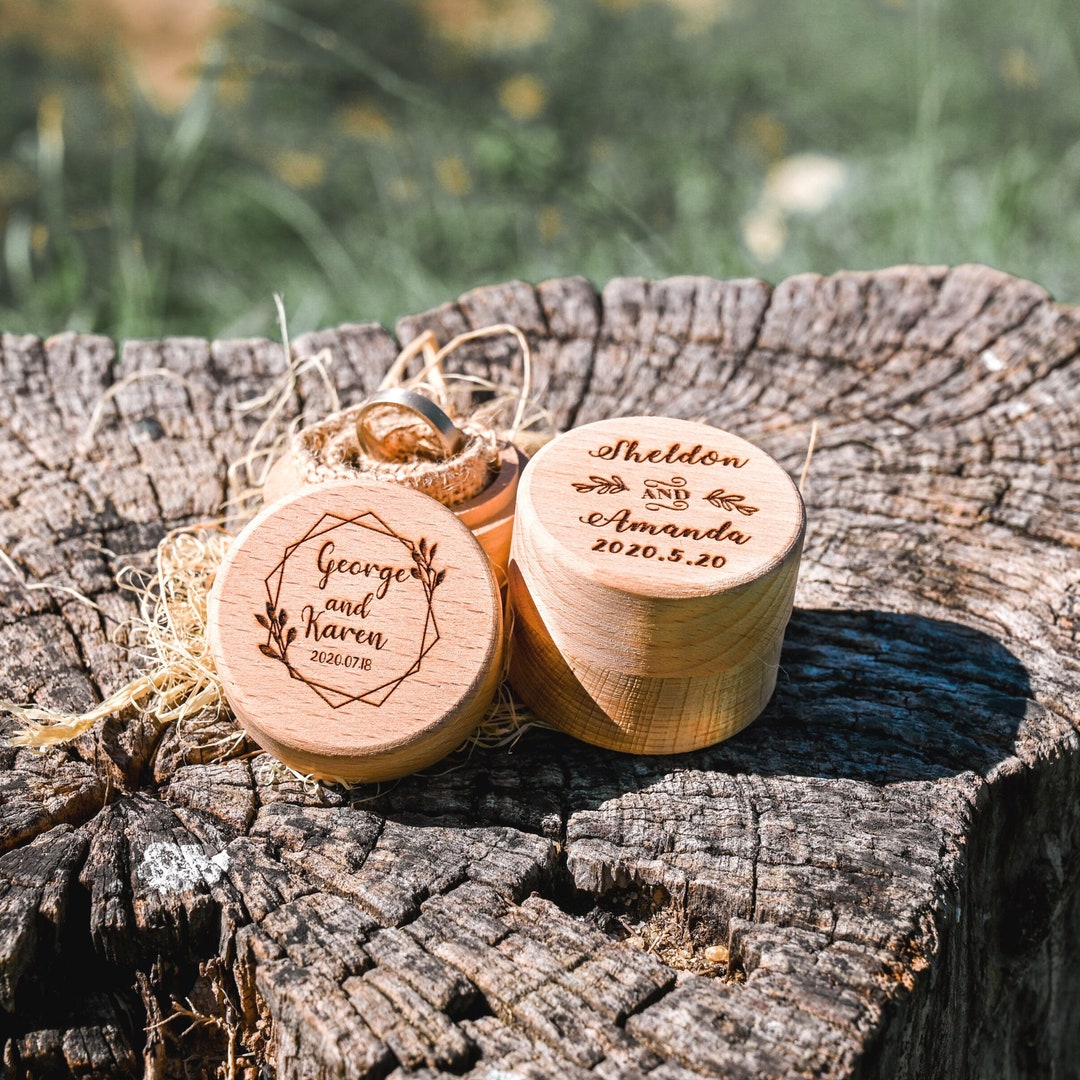 Custom Wedding Ring Box Personalized Wooden Ring Box Ring - Etsy