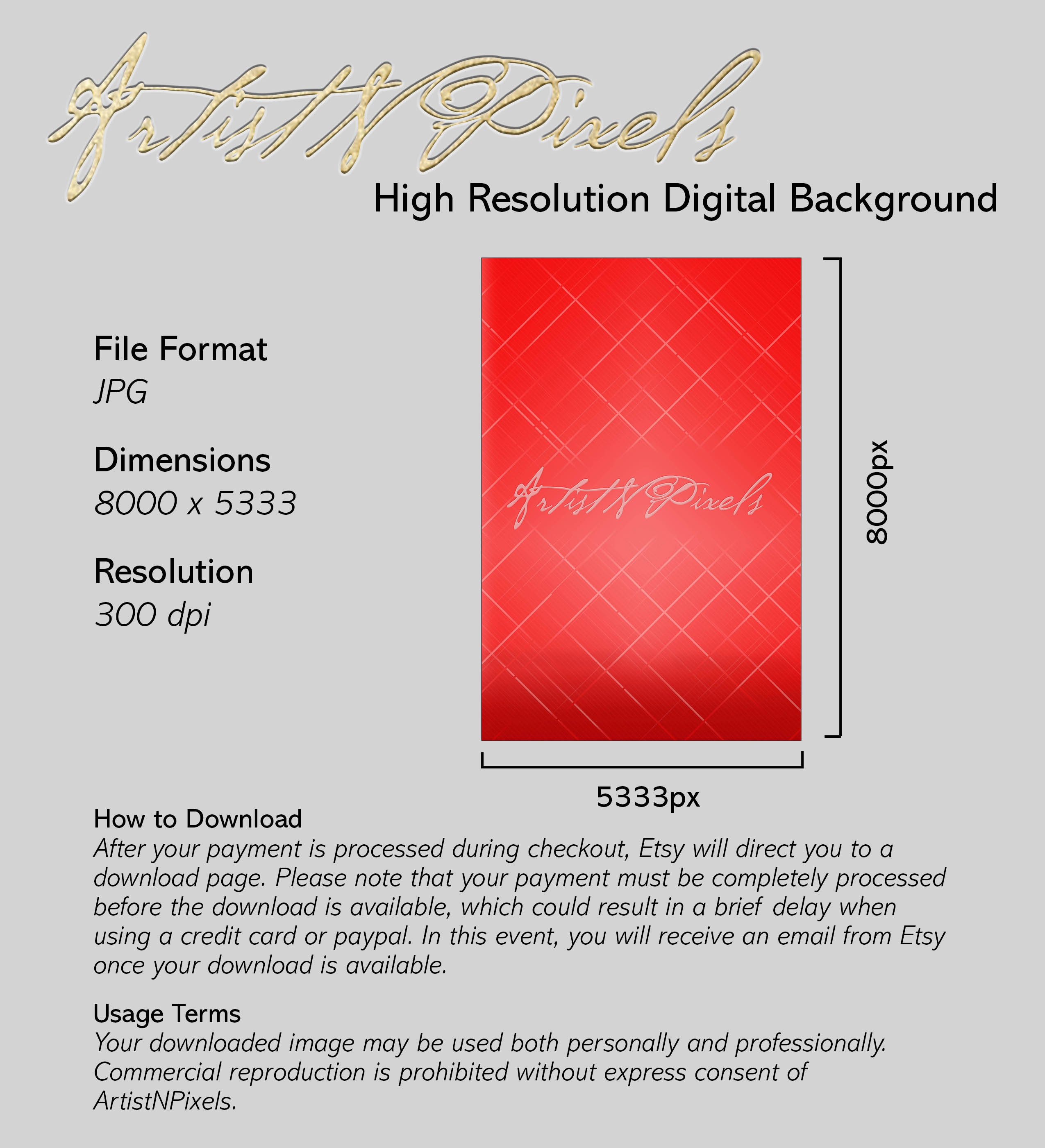 Cherry Red Digital Backdrop for Children's Photography, Instant ...