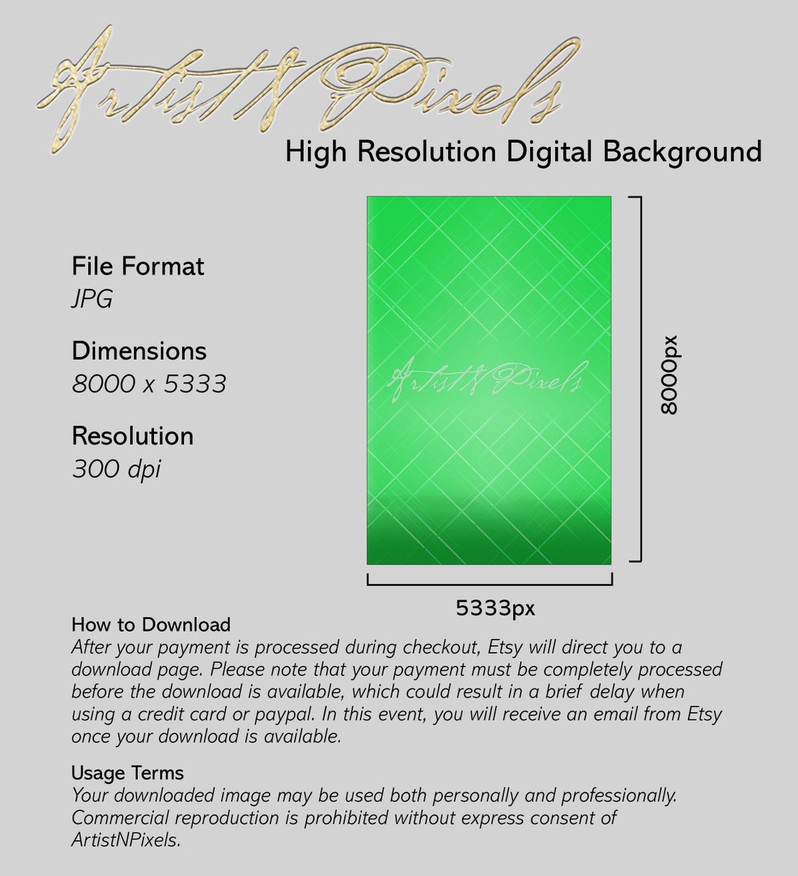 Green Digital Backdrop for Children's Photography, Instant Download ...