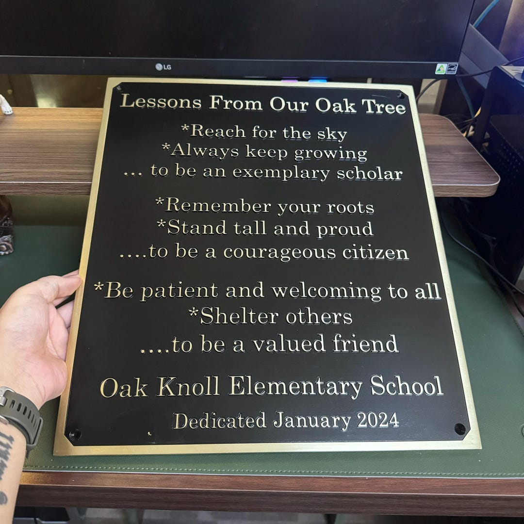 Cast Brass Custom Signs & Plaques - Unlacquered Wall Plaque ...