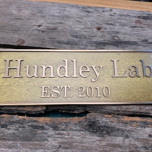 Cast Brass Personalized Sign - Long Lasting Custom Year Established ...