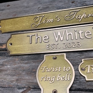 Custom Bronze House Numbers Plate, Address Sign, House Plaque ...