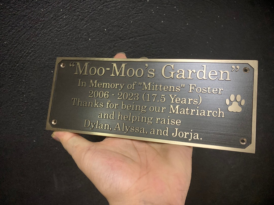 Memorial Plaques in Bronze-pet Memorial Sign - Etsy