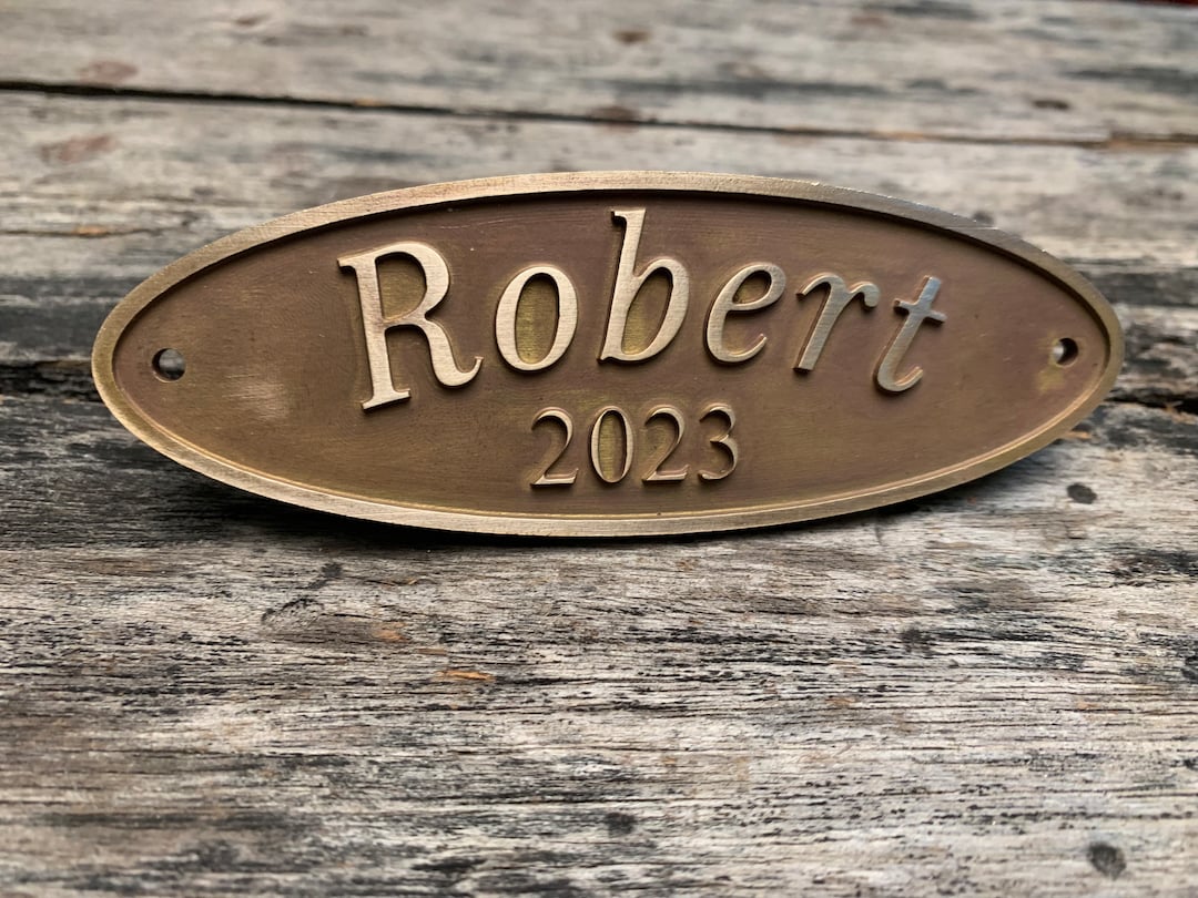 Custom Brass Sign | Personalized Family Name Sign | Last Name Metal ...