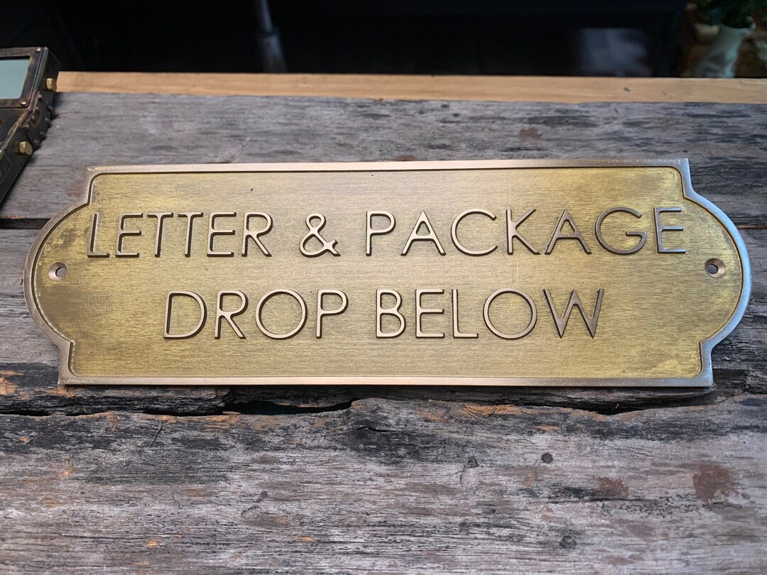 Brass Rectangle House Sign - Etsy