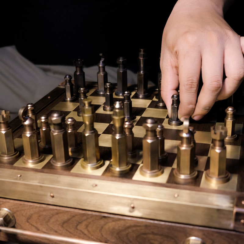 Leather Chess Set - Etsy