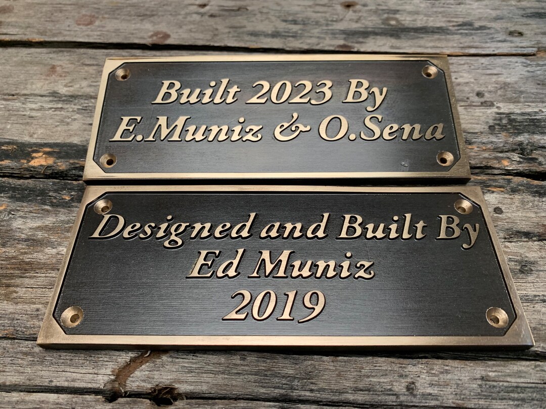 Customized Year Cast Brass Door Signs & Plaques - Custom Date Plaques ...