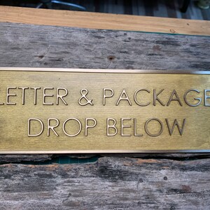 Brass Rectangle House Sign - Etsy