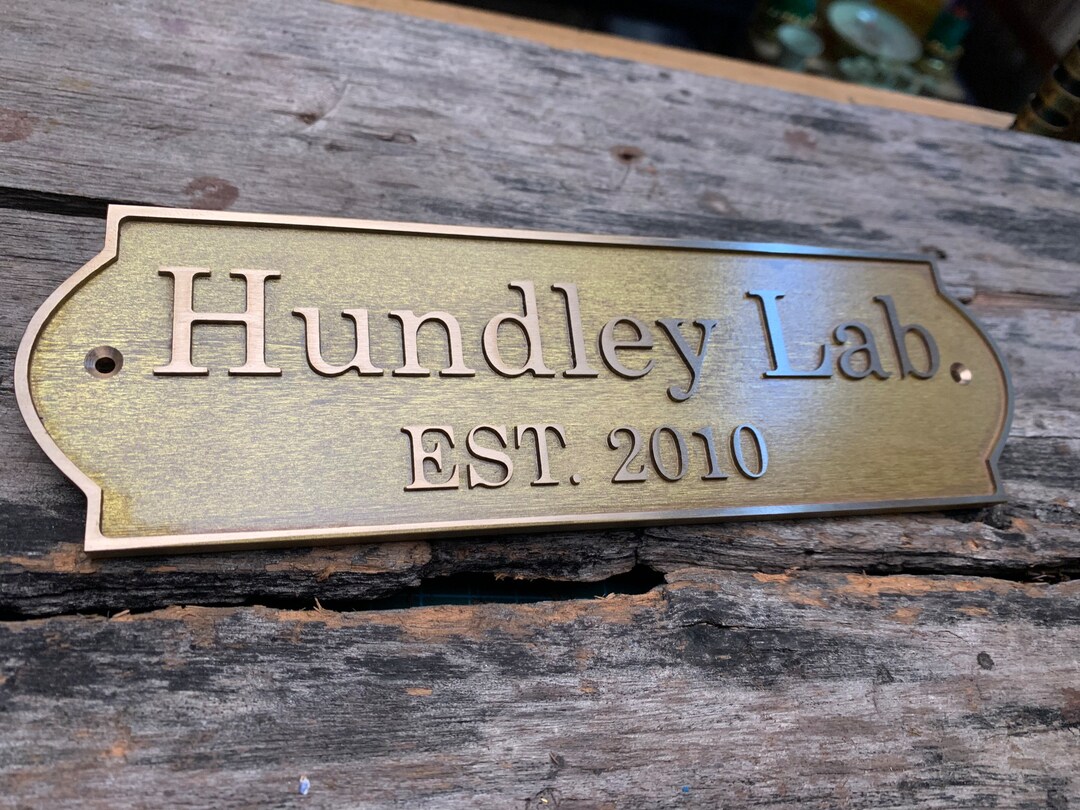 Cast Brass Personalized Sign - Long Lasting Custom Year Established ...