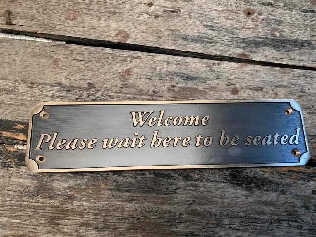 Personalised Brass Memorial Plaque, Ideal for Benches, House Signs and ...