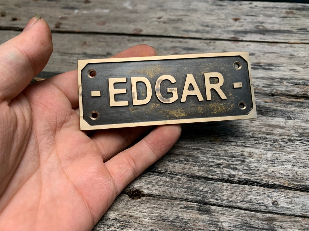 Brass Neck Sign,custom Date Sign - Customized Cast Brass Door Wall Sign ...