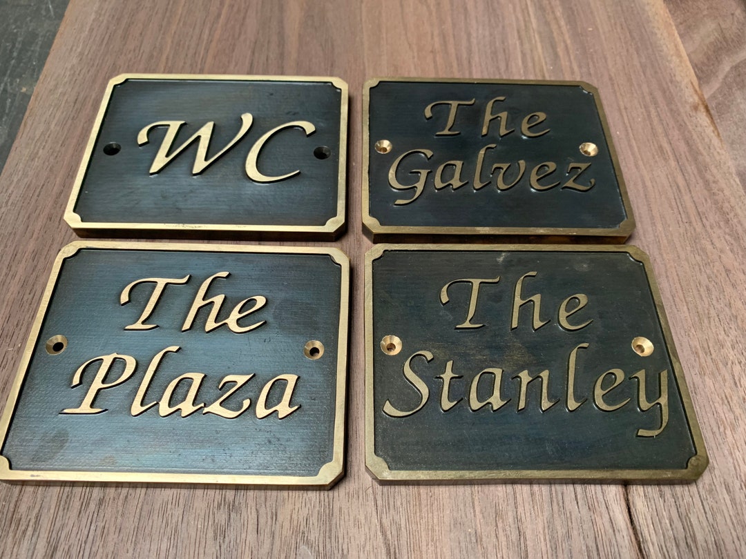 Brass Bench Plaque, Memorial Nameplate, Bench Name Plate, 100% Solid ...