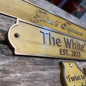 Custom Bronze House Numbers Plate, Address Sign, House Plaque ...