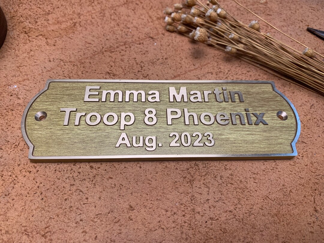 Custom Brass Plate - Personalized Plaques - Timeless Commemorative ...