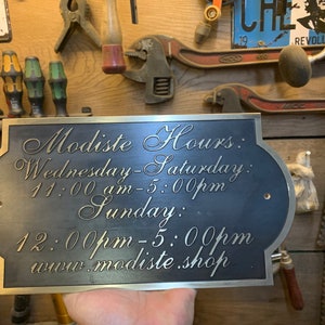 Cast Brass Personalized Signs - Custom Metal Plaques - Unlacquered ...