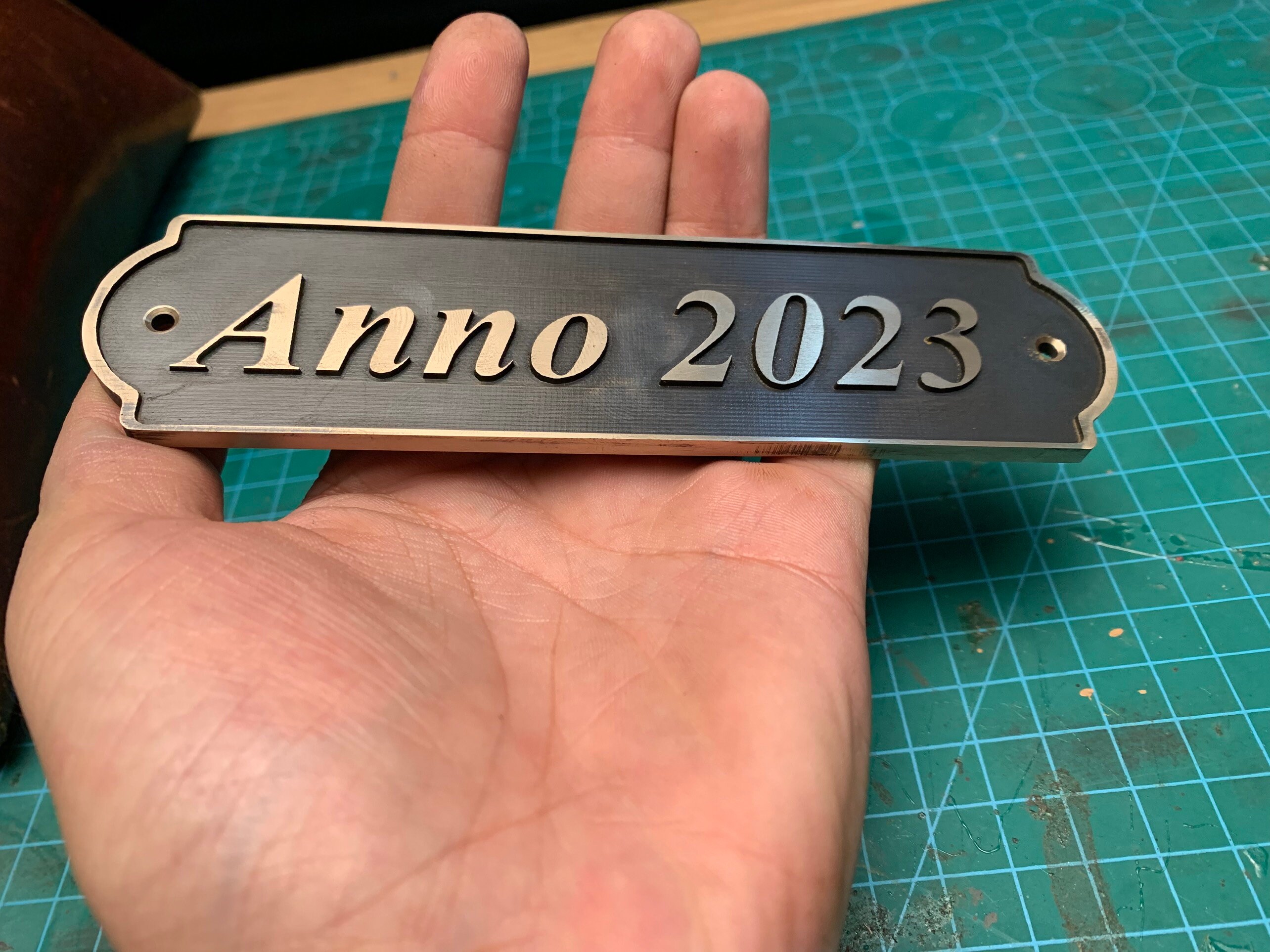 Name Sign Steampunk Brass Door Signmetal Name - Etsy