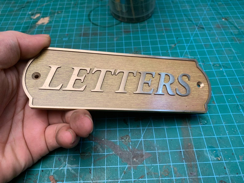 Solid Brass Mail Slot Sign "letters" – Vintage Door Plaque, Engraved ...