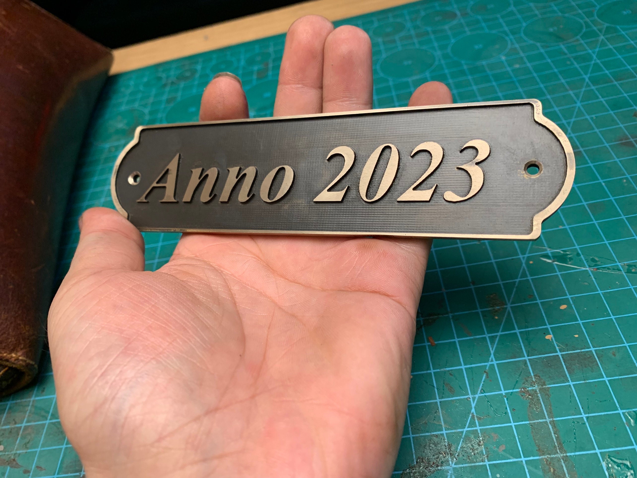 Name Sign Steampunk Brass Door Signmetal Name - Etsy