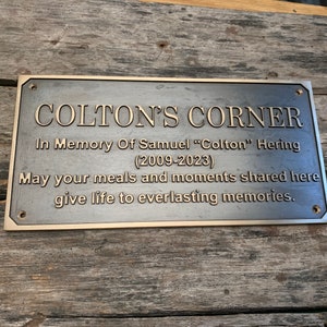 Cast Brass Custom Signs & Plaques - Unlacquered Wall Plaque ...