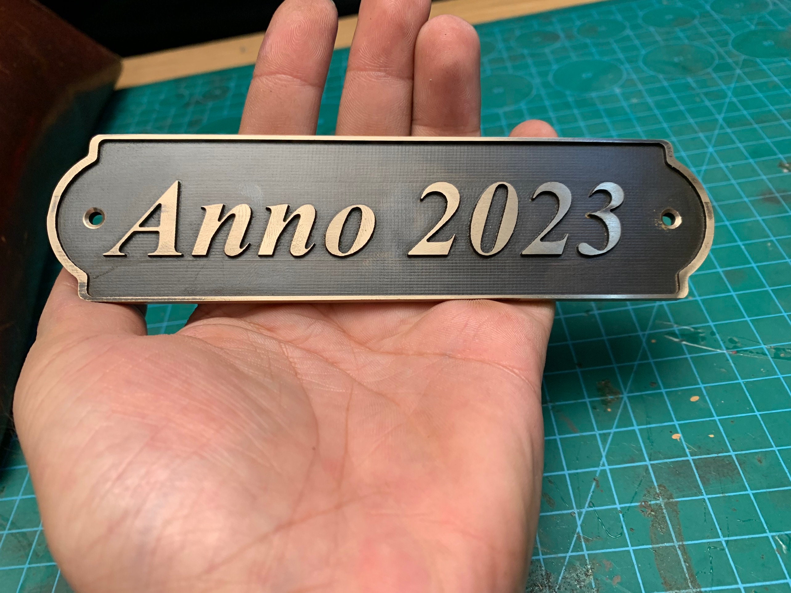 Name Sign Steampunk Brass Door Signmetal Name - Etsy