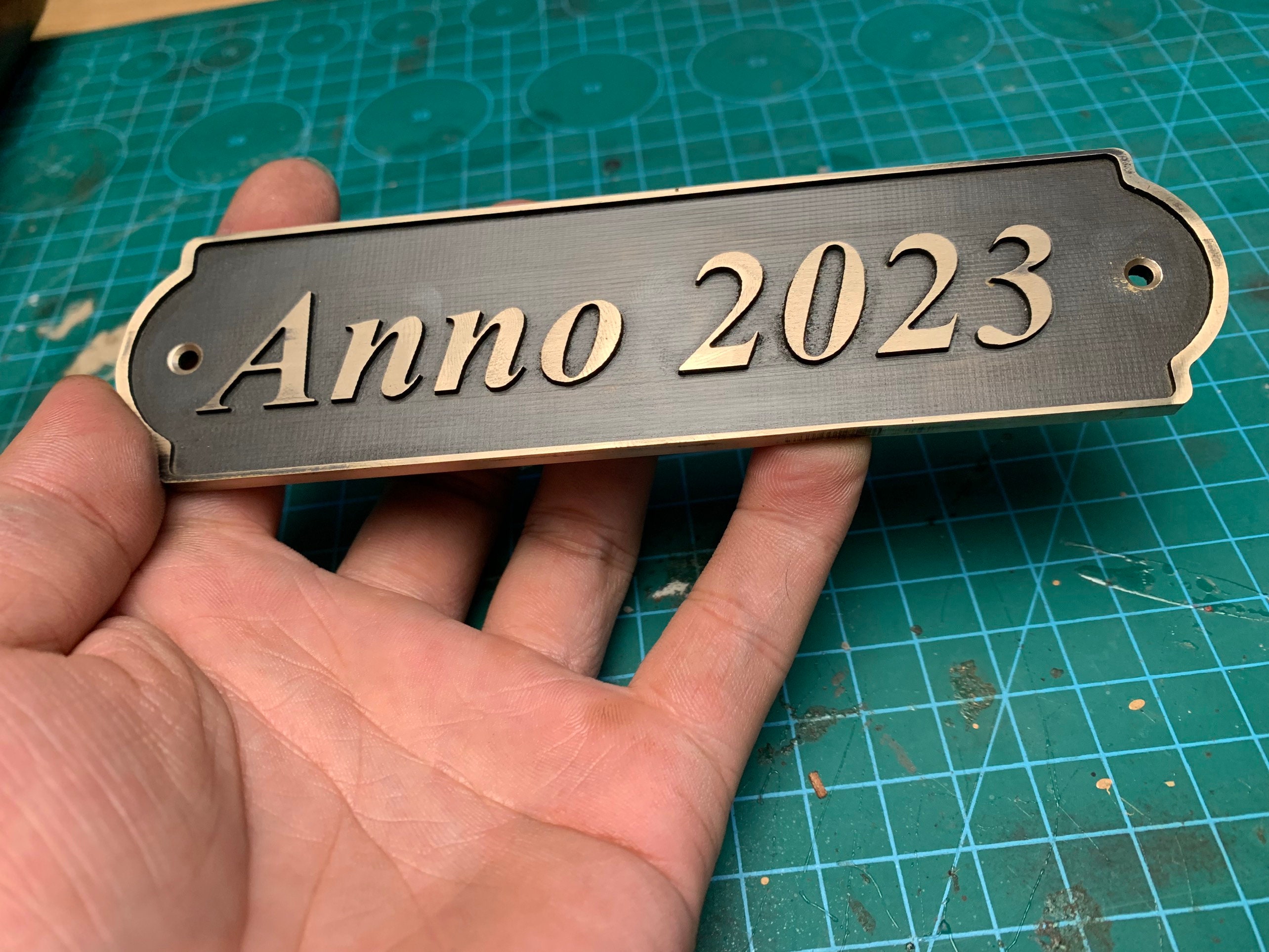 Name Sign Steampunk Brass Door Signmetal Name - Etsy