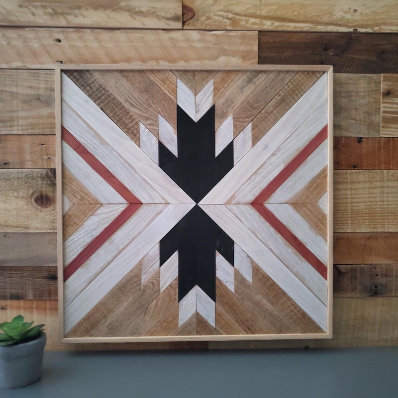 Aztec Wood Wall Art - Etsy