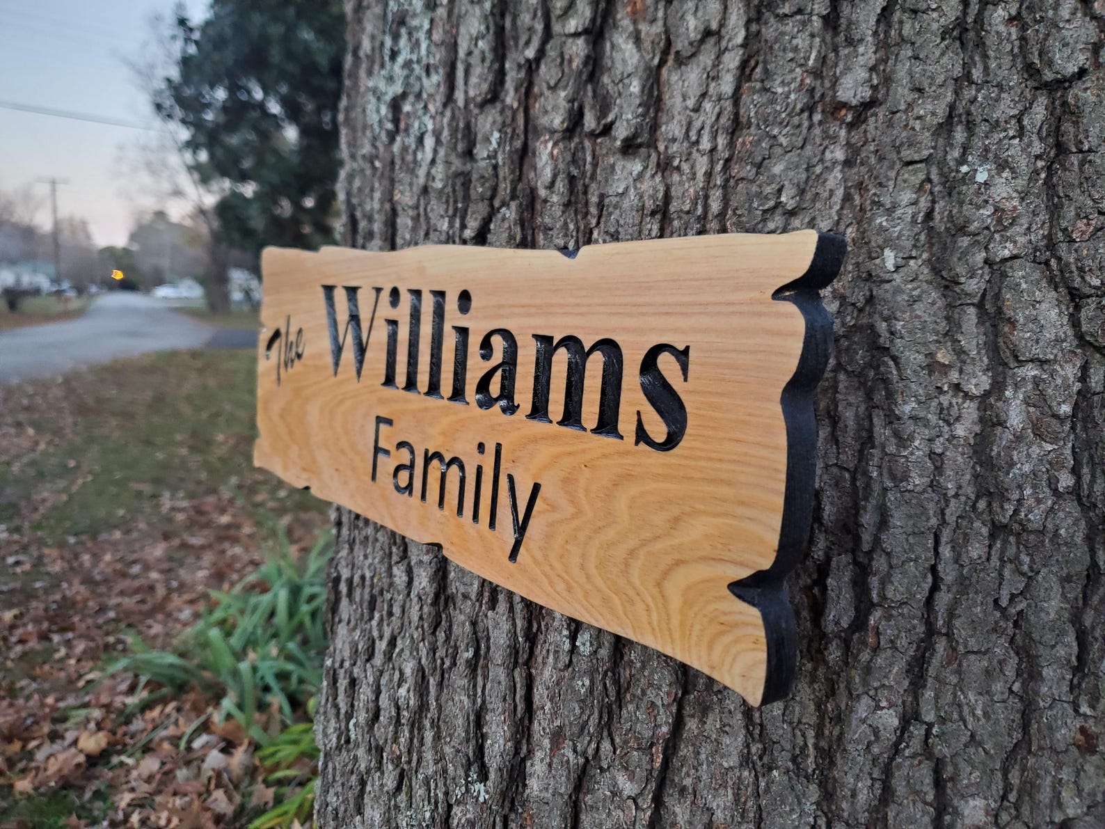 Custom Rustic Family Name Sign, Personalized Wooden Carved Plaque ...