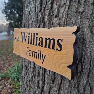 Custom Rustic Family Name Sign, Personalized Wooden Carved Plaque ...