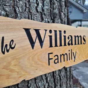 Custom Rustic Family Name Sign, Personalized Wooden Carved Plaque ...
