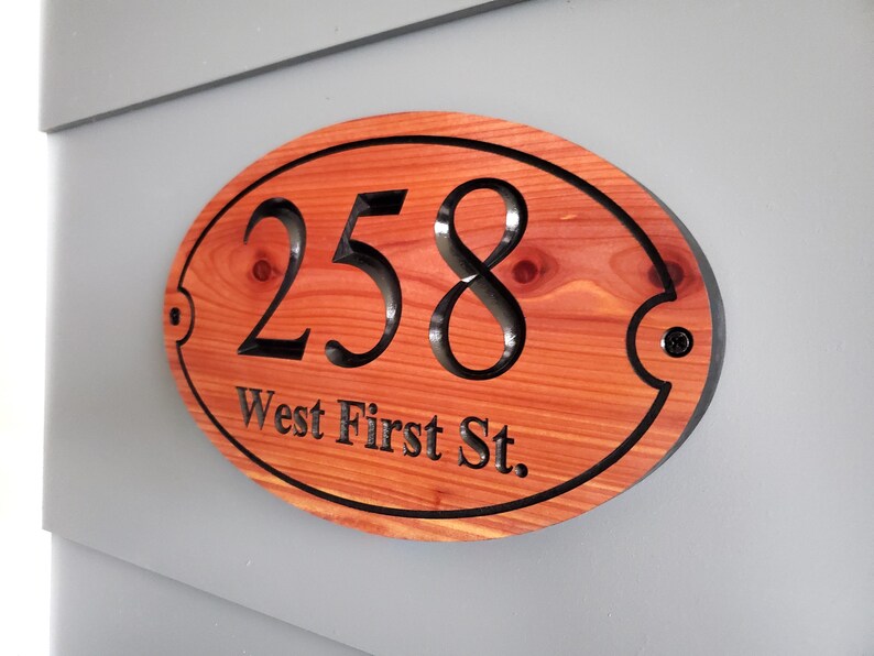 Home Street Address Plaque, Engraved Wood Address Number Sign, Carved ...