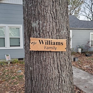 Custom Rustic Family Name Sign, Personalized Wooden Carved Plaque ...