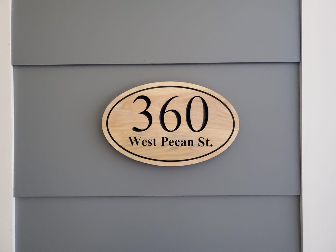 House Address Plaque, Home Street Address and Number Sign, Exterior ...