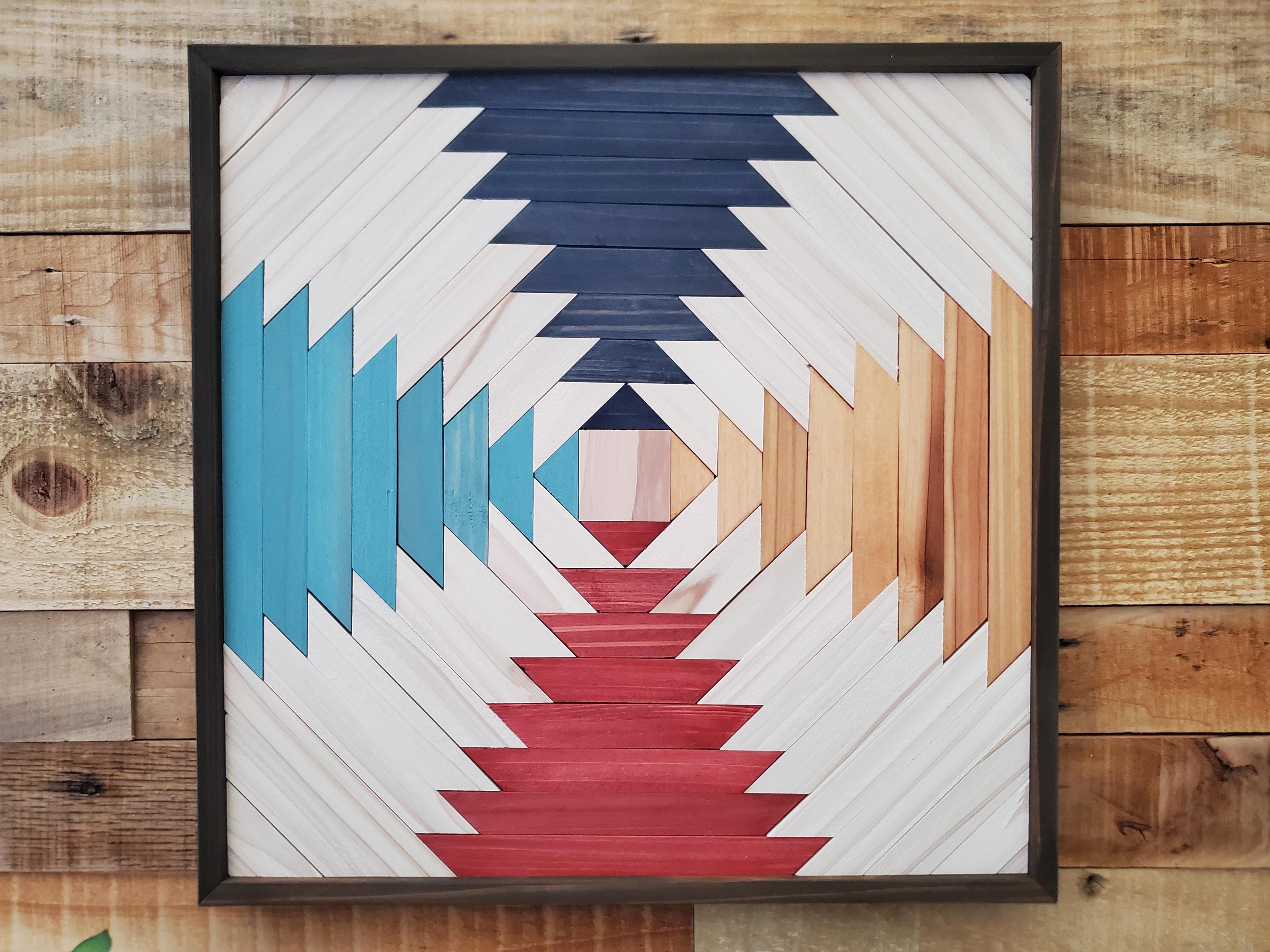 Wood Barn Quilt, Pineapple Pattern Wall Art, Farmhouse Home Decor ...