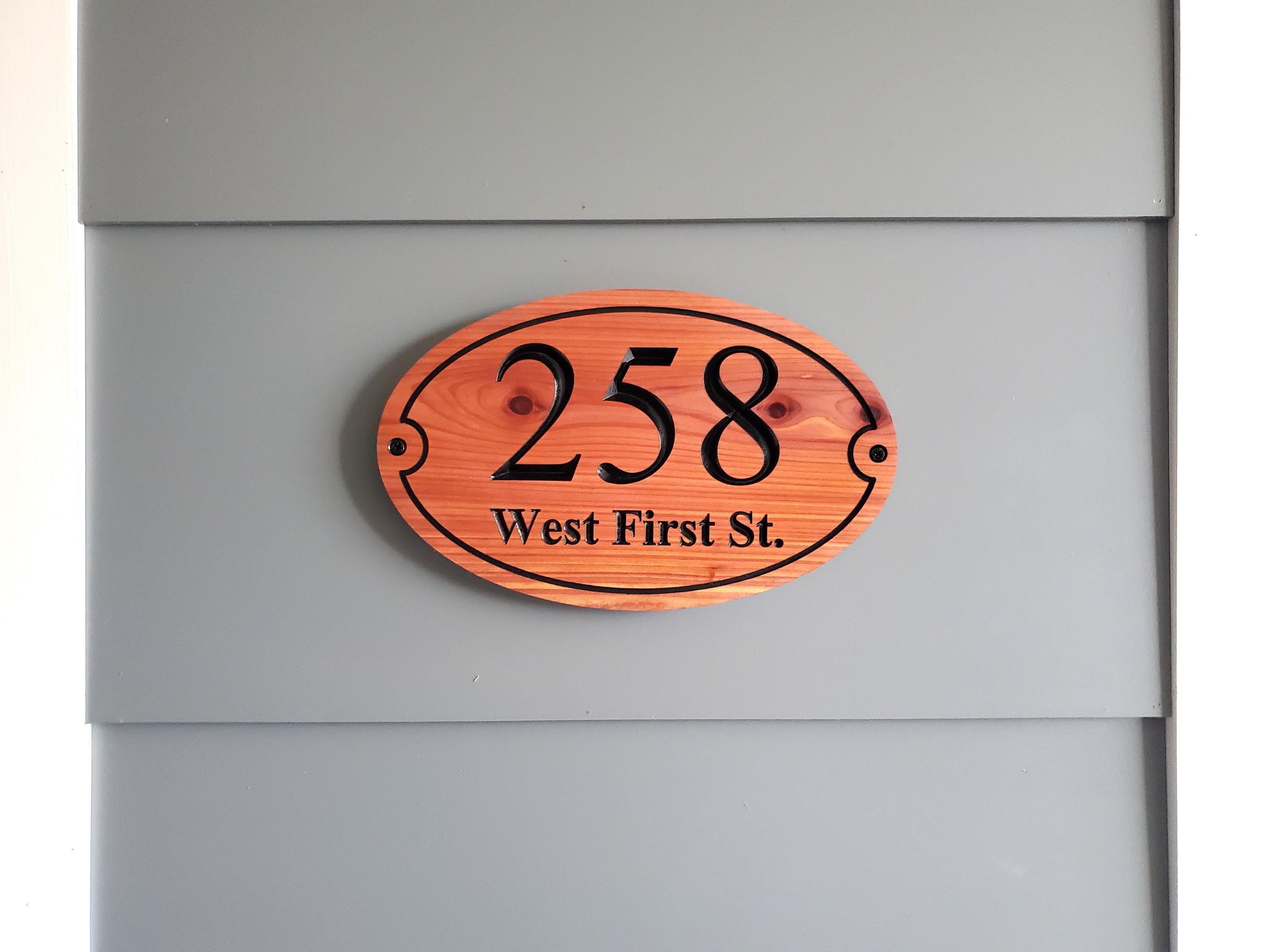 Home Street Address Plaque, Engraved Wood Address Number Sign, Carved ...