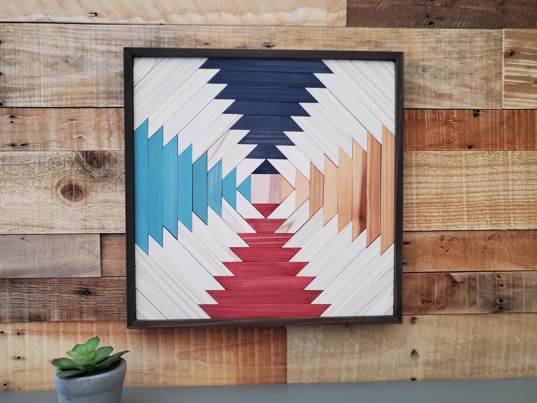 Wood Barn Quilt, Pineapple Pattern Wall Art, Farmhouse Home Decor ...