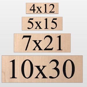 House Street Number Plaque, Custom Modern off Center Home Sign, Carved ...